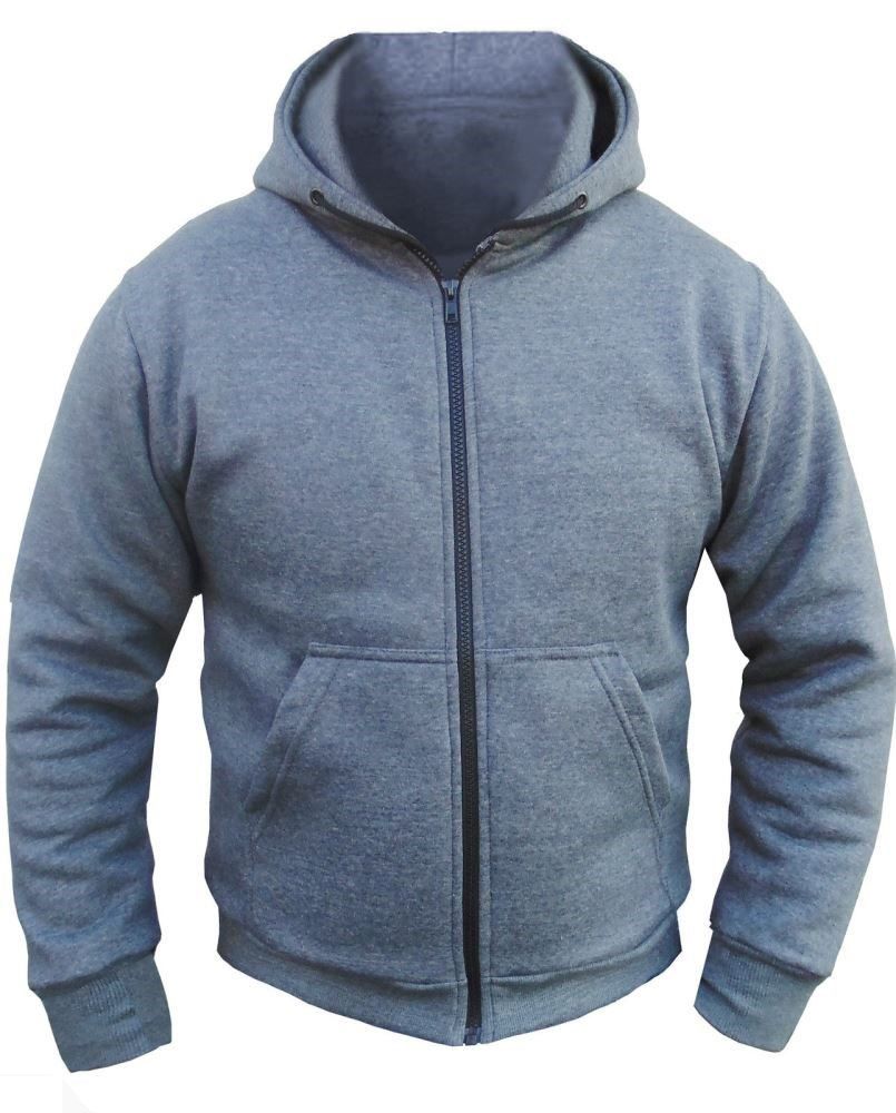 Kevlar Hoodie with CE Armour (Grey) – BRUTE BIKER GEAR